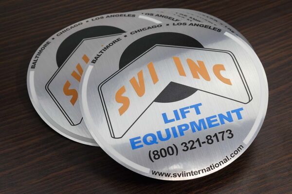 Brushed Aluminum Stickers | Metallic Labels | Decals | Order 25 to 5000+