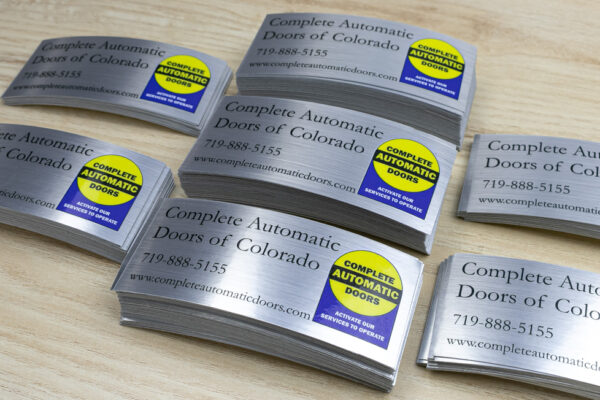 Brushed Aluminum Stickers | Metallic Labels | Decals | Order 25 to 5000+